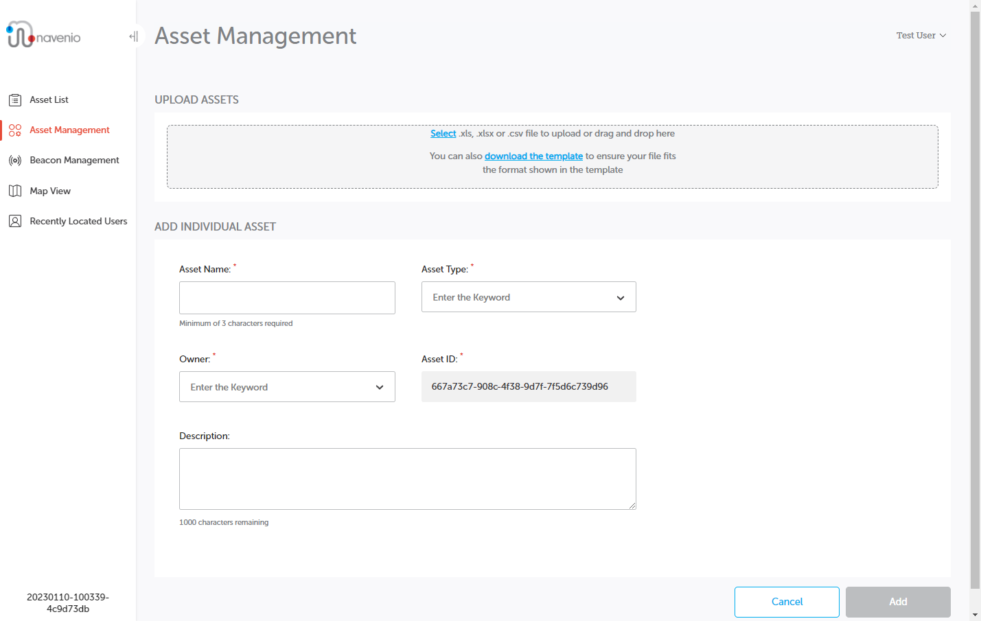 Add Individual Asset
